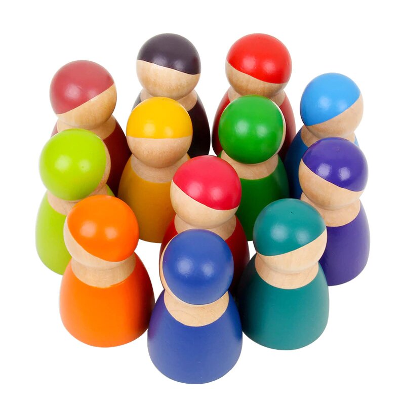 Rainbow Wooden friends | Wood N Toys | Creativity