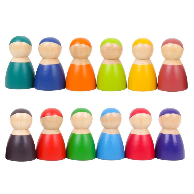 Rainbow Wooden friends | Wood N Toys | Creativity