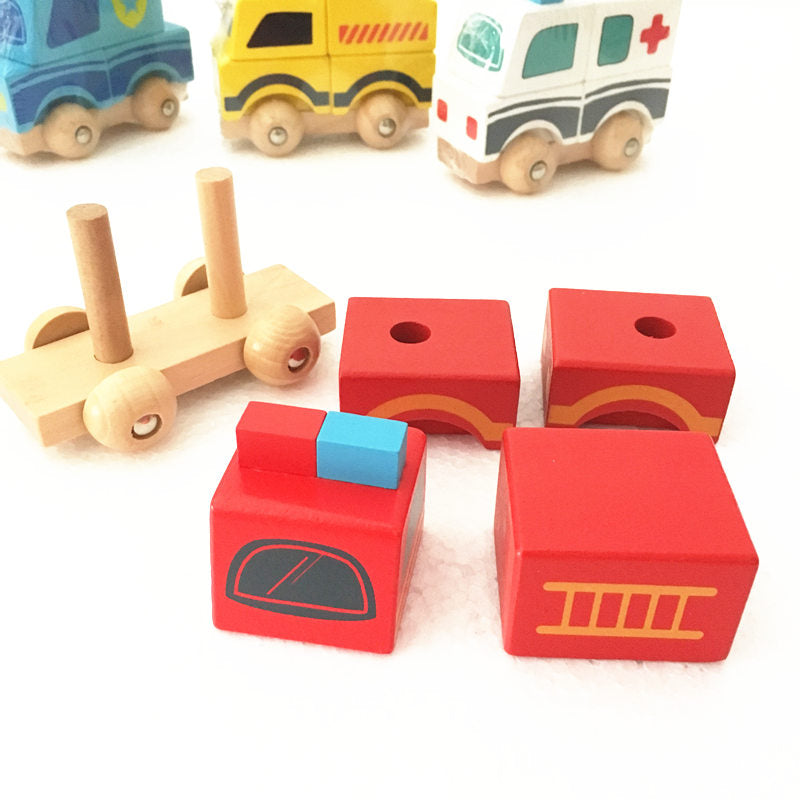 Wooden stacking Cars | Wood N Toys | Educational toddler toy